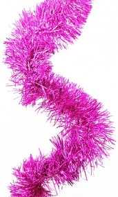 Vánoční dekorační girlanda, fialová, jemné proužky, 2m