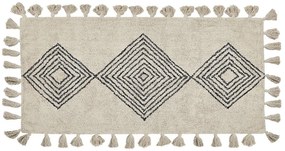 Bavlněný koberec 80 x 150 cm béžový BULCUK Beliani