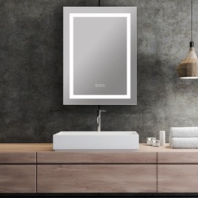 Smartzrcadla Koupelnové zrcadlo S-4659B s LED podsvícením a reproduktorem 60 × 80 cm