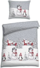 Florella Flanelové povlečení Renun Grau Rozměr: 70x90 + 140x200 cm