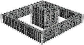 Gabionový truhlík pozinkovaná ocel 120 x 120 x 20 cm 141625