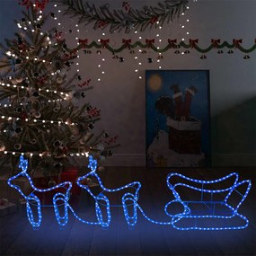 Vánoční dekorace sobi a sáně venkovní 576 LED diod 329812