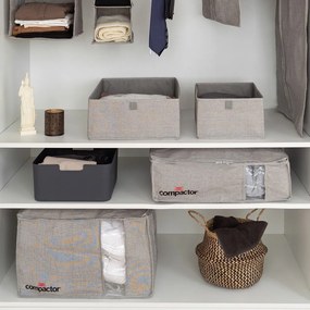Šedý kompresní úložný box Compactor Oxford, 145 l