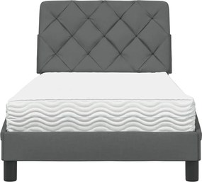 Postel s matrací tmavě šedá 80 x 200 cm textil 3310700