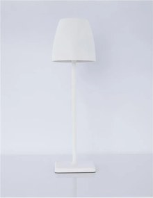 NV 9121911 Venkovní stolní lampa COLT bílý litý hliník a akryl LED 2W 3000K IP54 62st. 5V DC vypínač na těle USB kabel stmívatelné - NOVA LUCE