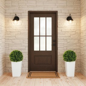 HOMCOM sada 2 umělých eukalyptových topiary, výška 65 cm, 330 listů, UV-odolné, v bílých trapezových květináčích