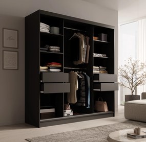 ADRK Furniture Šatní skříň s posuvnými dveřmi Keri 200