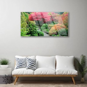 Obraz na skle Zahrada Květina Strom Příroda 140x70 cm
