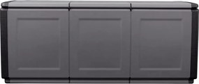 vidaXL Zahradní úložný box 138 x 53 x 57 cm 330 l tmavě šedý a černý [151818]