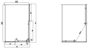 Savana Veduta Livia White 100x70 sprchový box