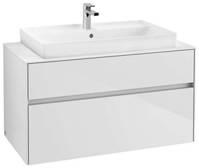 Villeroy & Boch Collaro - Umyvadlová skříňka, 100x55x50 cm, 2 zásuvky, Glossy White C02000DH