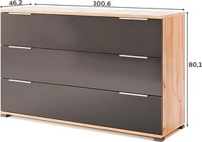 Komoda 3šu Lava / dub kraft Luna