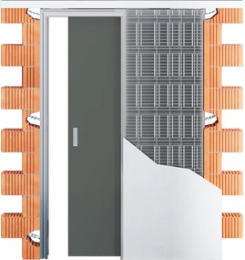 1220 mm - Stavební pouzdro JAP EMOTIVE II Výška: 198,2 cm, Typ příčky: ZEĎ, Tloušťka příčky: 15 cm