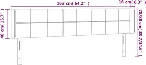 Čelo postele typu ušák tmavě zelená 163x16x78/88 cm samet 3118825