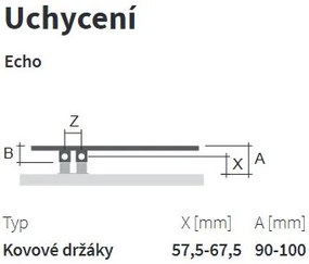 Isan Echo ELEKTRO 1215 x 500 mm koupelnový radiátor bílý