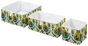 Set 3 krabiček green ikat