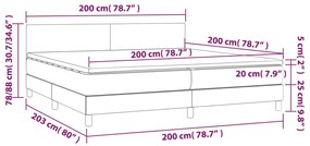 Box spring postel s matrací cappuccino 200 x 200 cm umělá kůže,  3141028