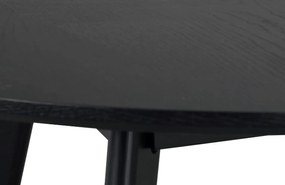 Černý jasanový jídelní stůl ROWICO YUMI 115 cm