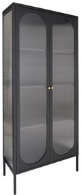 House Nordic Prosklená černá vitrína ADELAIDE 180cm 3001200