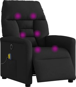 Elektrické masážní polohovací křeslo černé textil 3303024