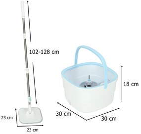 Creative Corner Obdélníkový plochý mop rotační ždímač čisté špinavé vody