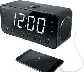 Muse M-192 CR černá / Budík s rádiem / FM / 3.5mm