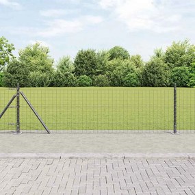 Plotový sloupek s betonovým základem 26 ks Šedá 3350239