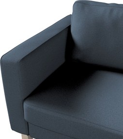 Potah na pohovku IKEA  Karlstad 3-místná, nerozkládací, krátký barva modrá látka pletený vzor