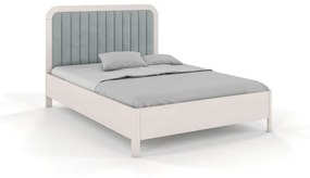 Bílo-šedá dvoulůžková postel z bukového dřeva 160x200 cm Modena – Skandica