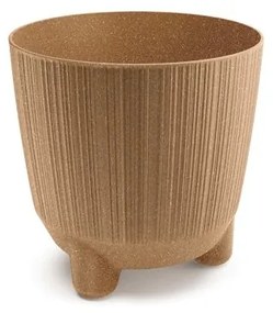 PROSPERPLAST Květináč - RYFO N Eco Wood Průměr: 14,5 cm, Barva: kávová
