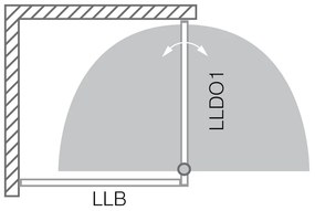 Roth Lega Line obdélníkový sprchový kout 90 x 80 x 190 cm brillant intimglass LLDO1/900_LLB/800_br_ig Koupelny Bernold
