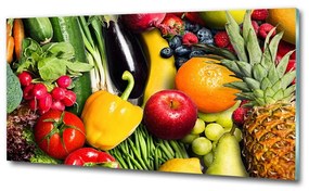 Wallmuralia Fotoobraz na skle Zelenina a ovoce 100x50