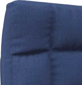Skládací lenoška na podlahu modrá textil 336588