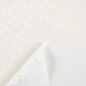 PVC ubrus Bílé vzorované kostičky PV-130 - metráž š. 140 cm