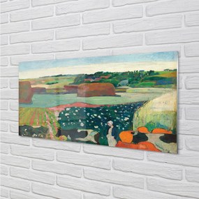 Skleněný panel Art malované pohled venkova 140x70 cm