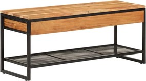 vidaXL Lavice na boty 110 x 35 x 45 cm masivní akáciové dřevo a železo [372744]