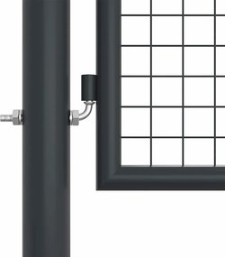 Pletivá zahradní branka pozinkovaná ocel 400 x 125 cm šedá 145778