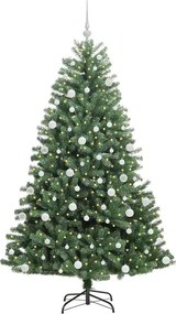 Umělý Skládací Vánoční Strom Zelená 180 cm PVC a kov 3395490