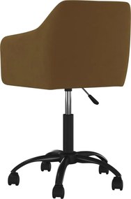 vidaXL Otočné jídelní židle 4 ks samet [3092899] Barva: Hnědá
