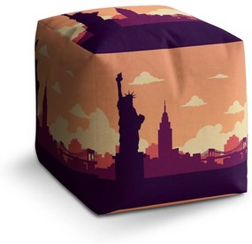 Sablio Taburet Cube New York Socha svobody Art: 40x40x40 cm
