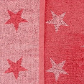 JAHU Ručník Stars - 50 x 100 cm, růžová