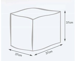 Sedací vak taburetka Cube S gold nepromokavý