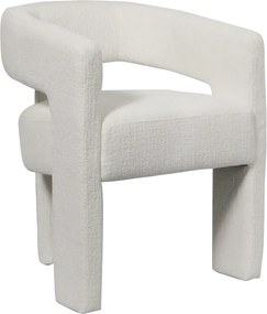 Designové čalouněné jídelní křeslo Leith bílé