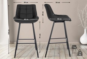 Barová židle Weston umělá kůže – černá