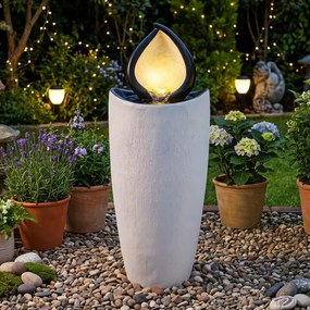 Costway Zahradní kašna 92 cm kašna s LED osvětlením. Voděodolný prvek vyrobený