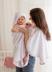 Dětská osuška s žínkou a ručníkem Belisima Swaddle bílá
