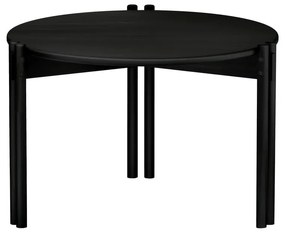 Černý kulatý konferenční stolek z borovicového dřeva ø 60 cm Sticks – Karup Design
