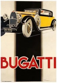 Plechová cedule Bugatti Velikost: A4 (30 x 20 cm)