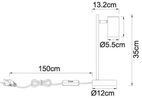 Globo 57911TSA - Stolní lampa ROBBY 1xGU10/5W/230V