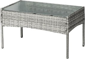 Zahradní 4-dílný ratanový set, šedá, RATANA